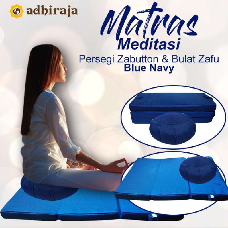 Jual Matras/ bantal meditasi persegi zabutton dan bullat zabu navy blue ...