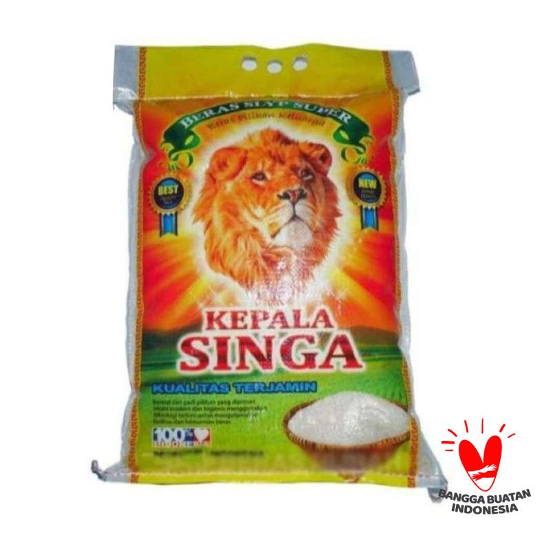 Jual Beras Kepala Singa Semi Medium 15kg [Kemasan Repack] di Seller Cisalak Online Market ...