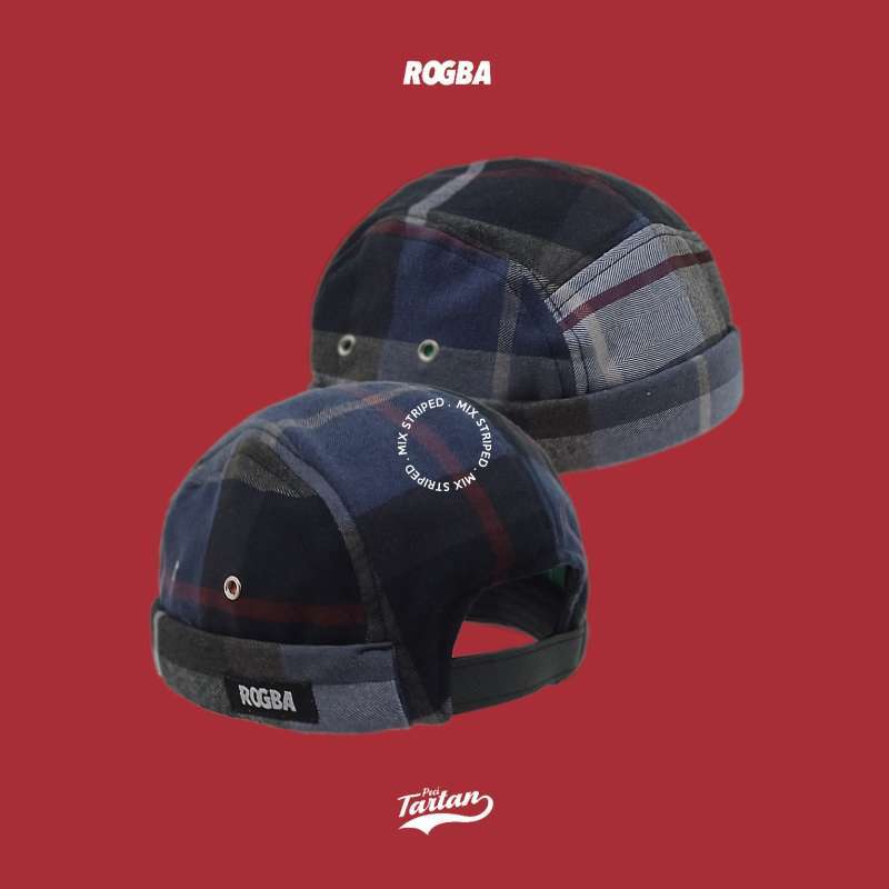 Promo ROGBA Peci Gaul Mikihat Tartan - New Color Diskon 40% di Seller ...
