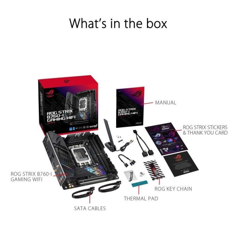 Jual Asus ROG STRIX B760-I GAMING WIFI - Mini ITX LGA 1700 DDR5 B760i ...