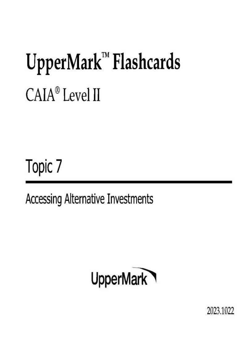 Jual CAIA 2023 Level 2 Uppermark Study Handbook, Flashcards di Seller ...