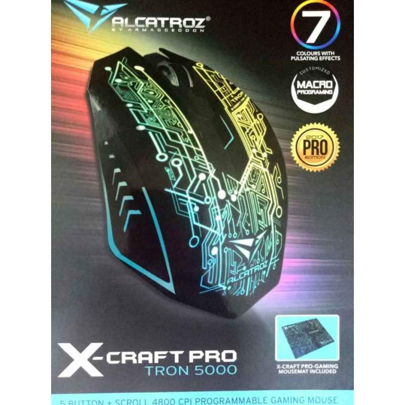 Jual Alcatroz Xcraft Pro Tron 5000 -Macro Gaming Mouse di Seller Multi ...