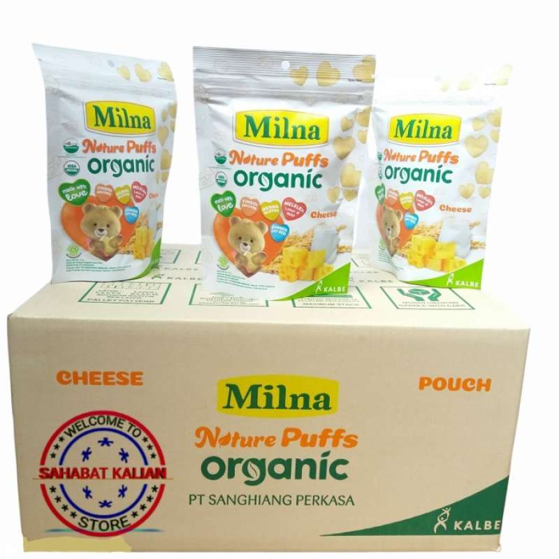 Jual Milna Nature Puff Organic Cheese 15gr 1 Karton Isi 24pcs Di Seller ...