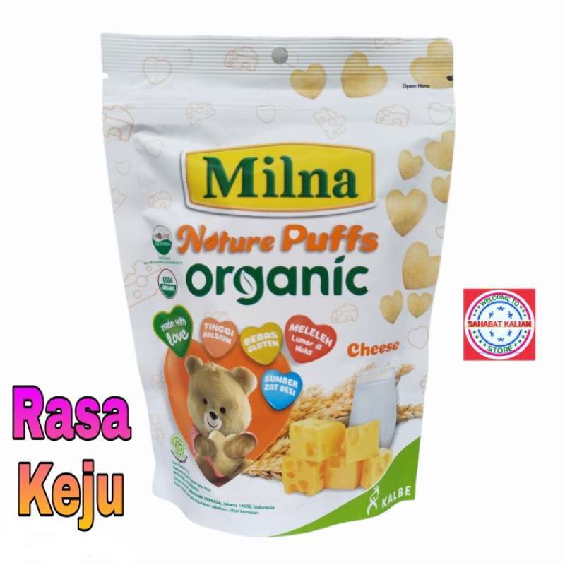 Jual Milna Nature Puff Organic Cheese 15gr 1 Karton Isi 24pcs Di Seller ...