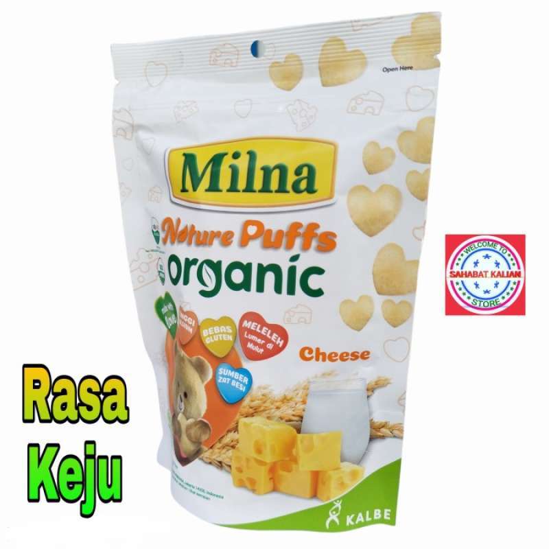Jual Milna Nature Puff Organic Cheese 15gr 1 Karton Isi 24pcs Di Seller ...