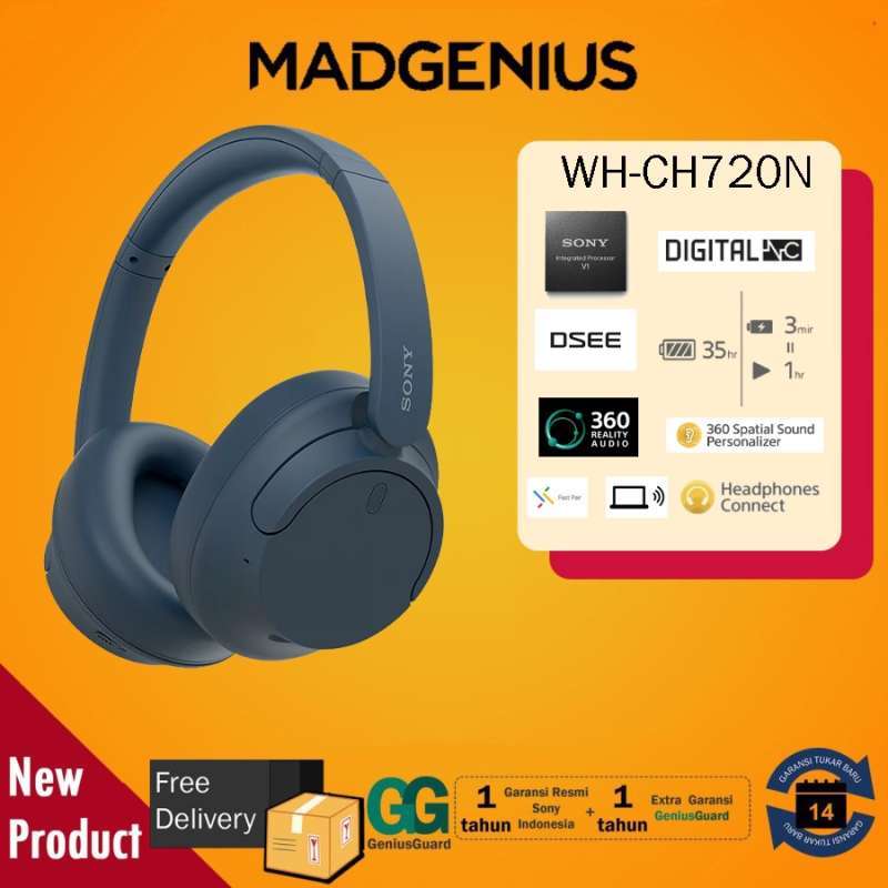 Jual SONY WH-CH720N Wireless Noise Cancelling Headphone [Original ...