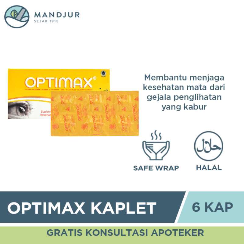 Jual Optimax 6 Kaplet - Vitamin dan Suplemen Kesehatan Mata di Seller ...