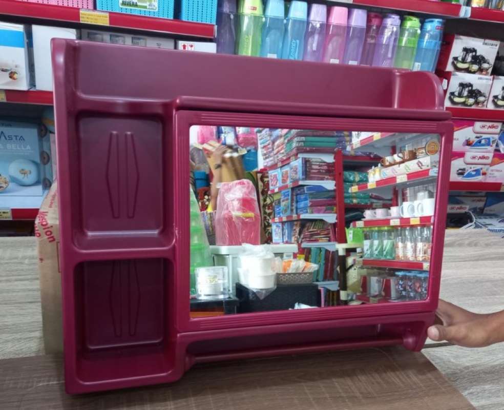 Promo KOTAK SABUN KACA DINDING / MIRROR BOX CABINET MC-5 MASPION Diskon ...
