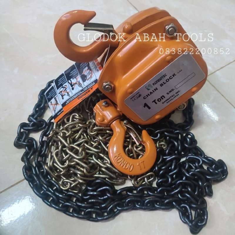 Promo Chain Block 1 Ton x 3 Meter KONDOTEC Takel Hand Manual Chain ...