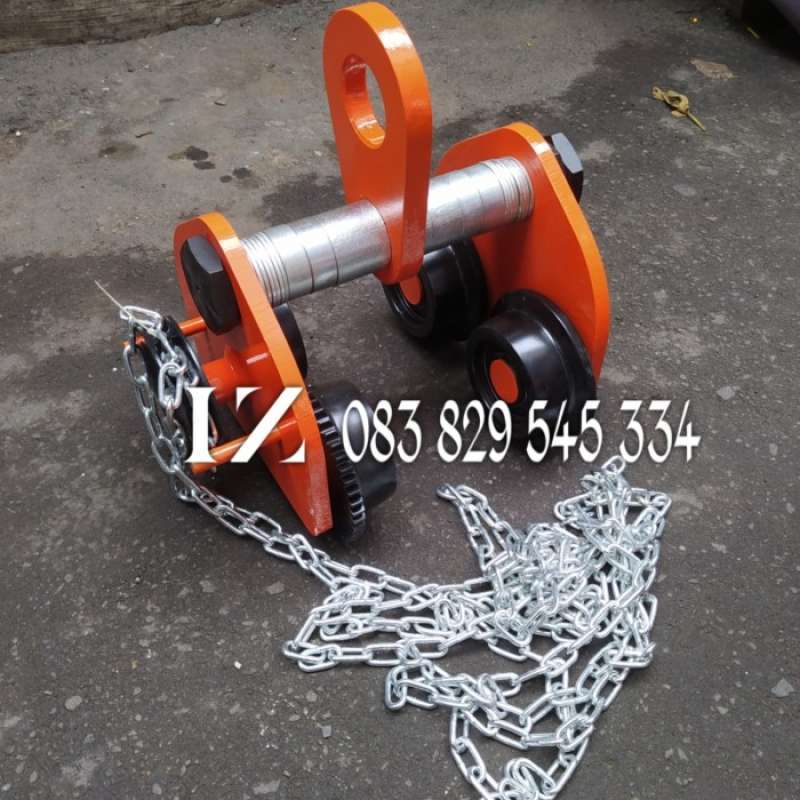 Promo Gear troli hoist takel japan 1 ton 3 meter Geared trolley ...