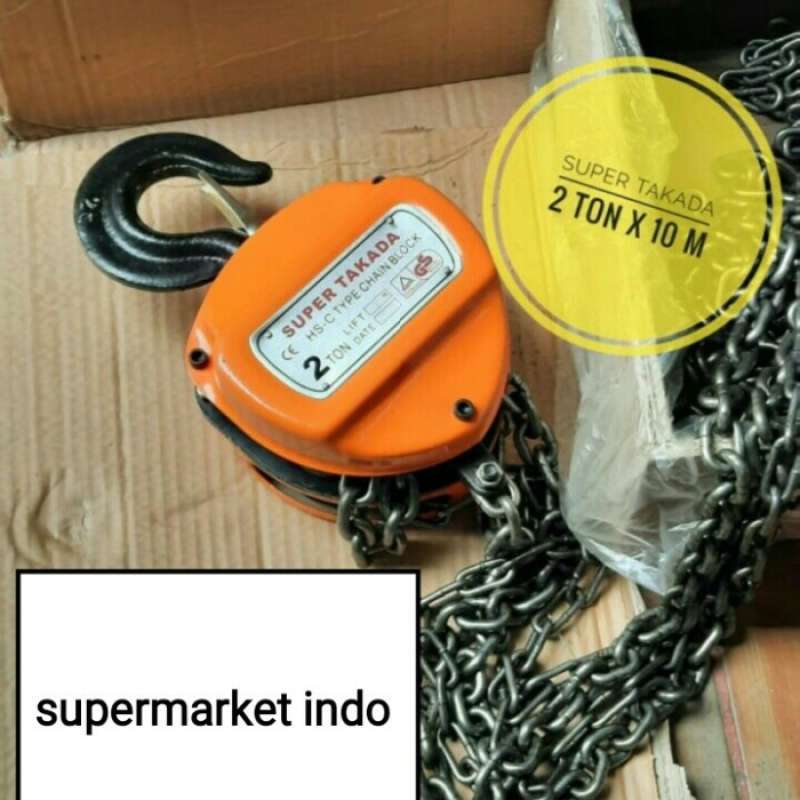 Jual Takel 2 Ton X 10 Meter Super Takada - Chain Block 2t X 10m Di ...