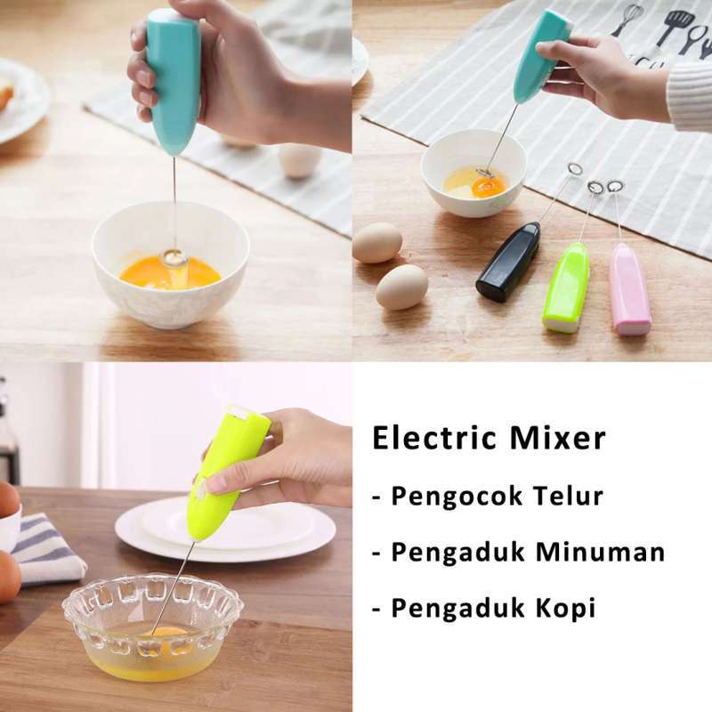 Promo Electric Mini Mixer Pengocok Telur Telor Pengaduk Minuman Kopi ...