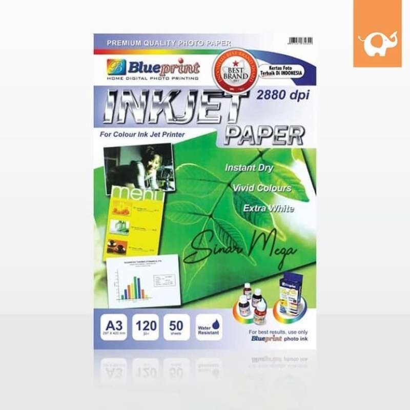Jual Blueprint Inkjet Paper A3 120gr Di Seller Megacomp Official Store ...