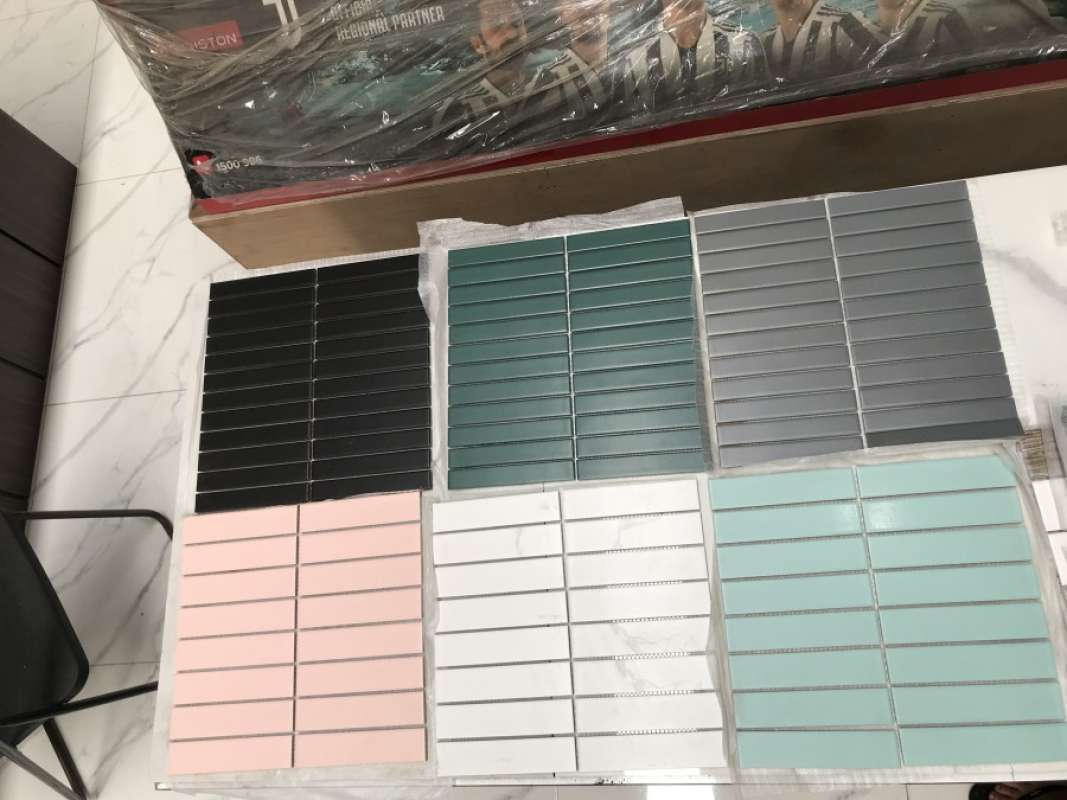 Jual Mosaic Tile Keramik Persegi Panjang / Mozaik Lantai Dinding Dapur ...