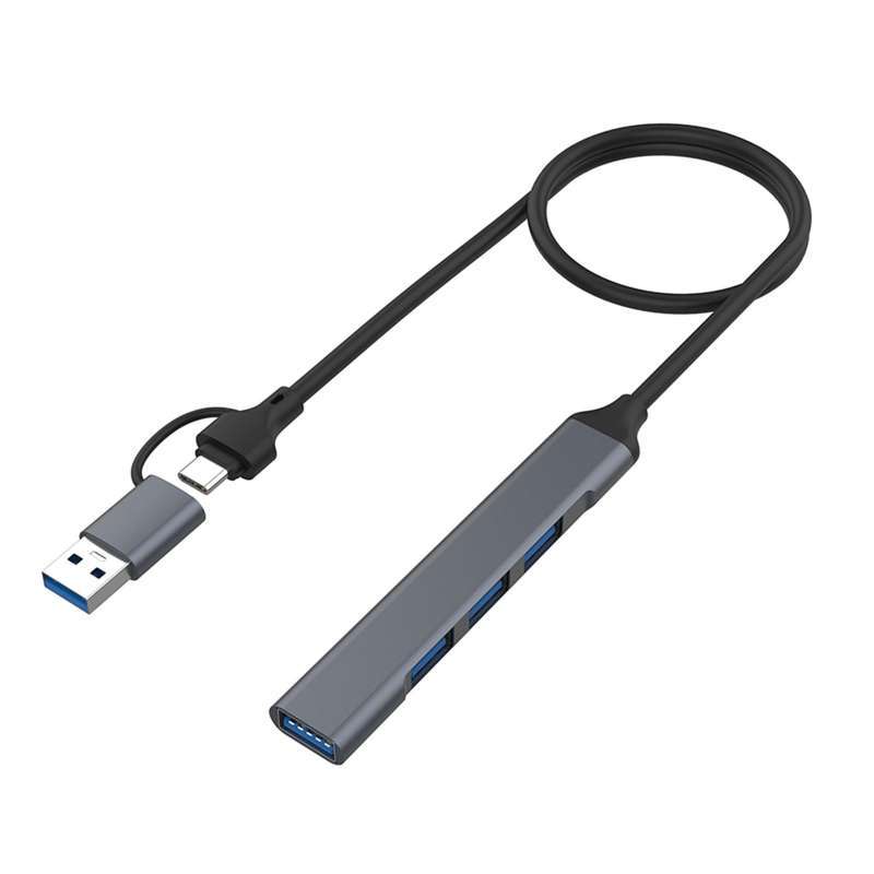 Promo USB A USB C Hub Extensions to USB 3.0 and USB 2.0 Adapter Gray ...