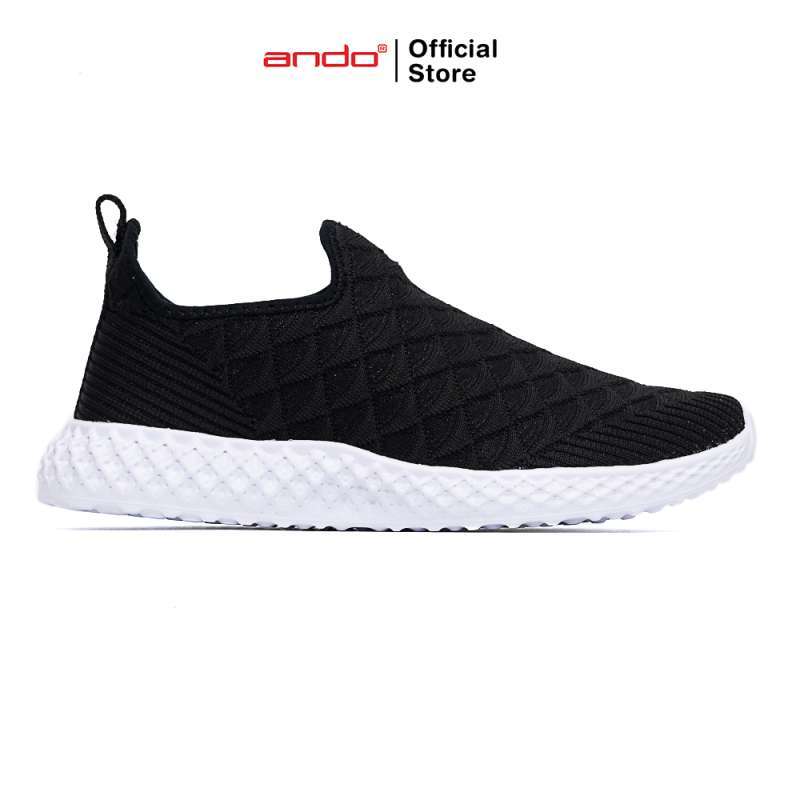Jual Ando Official Sepatu Sneakers Fuboru Pria Dewasa - Hitam/Putih di ...