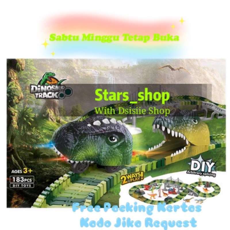 Promo Dinosaur Track DIY Arbitrary Splicing Playset Original Diskon 23% ...