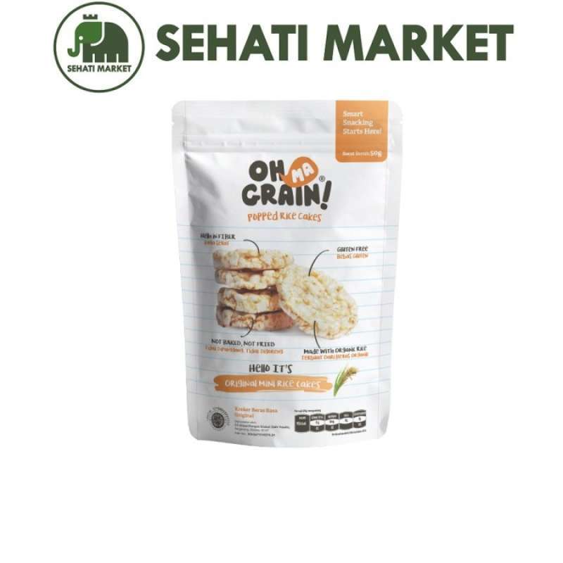 Jual OH MA GRAIN POPPED RICE CRACKERS ORIGINAL 50g di Seller Sehati ...