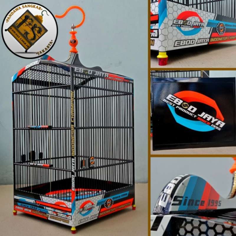 Promo SANGKAR/KANDANG KOTAK EBOD JAYA DECAL CHAMPION No. 2 Diskon 23% di Seller Tiny Petshop ...