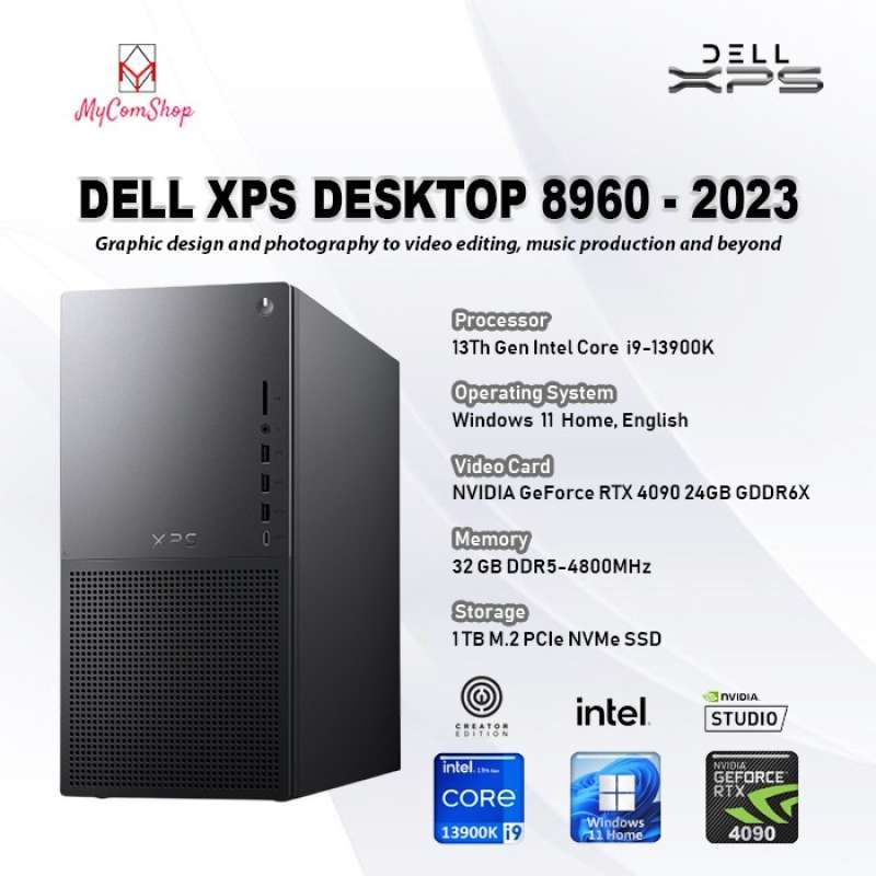 Jual Dell Xps Desktop 8960 I9-13900k 32gb Ram 1tb Ssd Rtx 4090 24gb Di ...