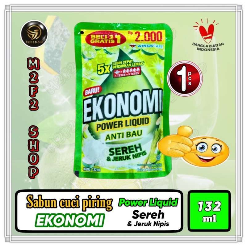 Promo Ekonomi Power Liquid Sabun Cair Cuci Piring Sachet - 122 ml (Kemasan Satuan) - Siwak Dan ...
