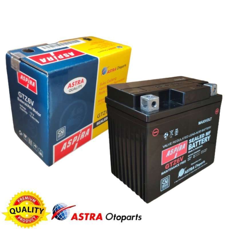 Promo AKI ORI ASPIRA ASTRA OTOPARTS GTZ6V ACCU KERING ASLI original Diskon 23% di Seller SBY ...