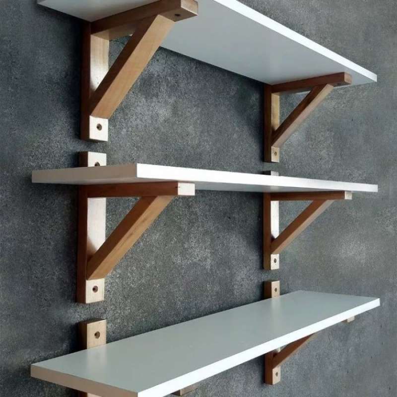 Promo Rak Dinding Minimalis Floating Shelves Kayu Solid 100 Ã— 20 Cm ...