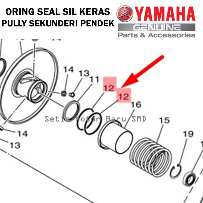 Jual Oring Seal Sil Puli Pully Sekunderi Pendek Nmax N Max Aerox Old ...