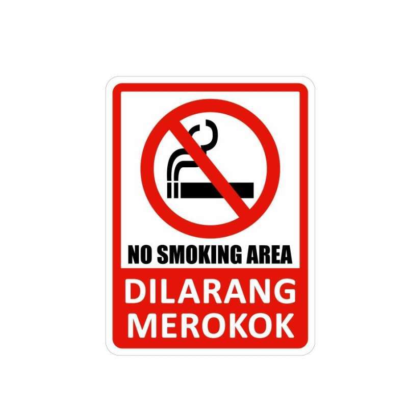 Jual Rambu Dilarang Merokok No Smoking Area 15cm x 20cm Akrilik 2mm di ...