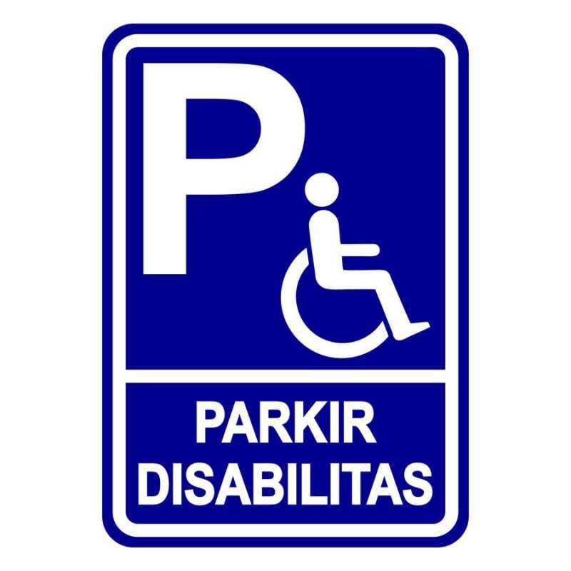 Jual Rambu Plang Parkir Disabilitas 35cm x 50cm Plat Alumunium di ...