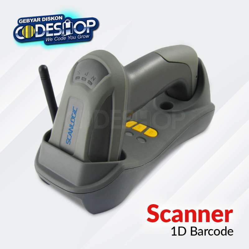 Promo Scanlogic Cs-3290 Scanner Barcode 1d Wireless Usb Serial Rs-232 ...