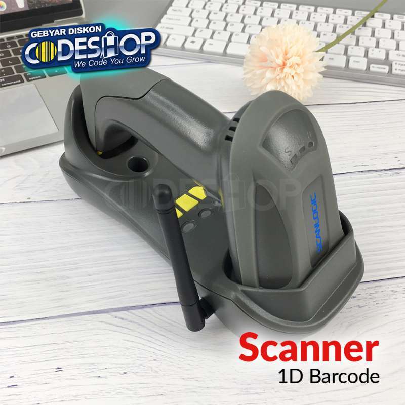 Promo Scanlogic Cs-3290 Scanner Barcode 1d Wireless Usb Serial Rs-232 ...