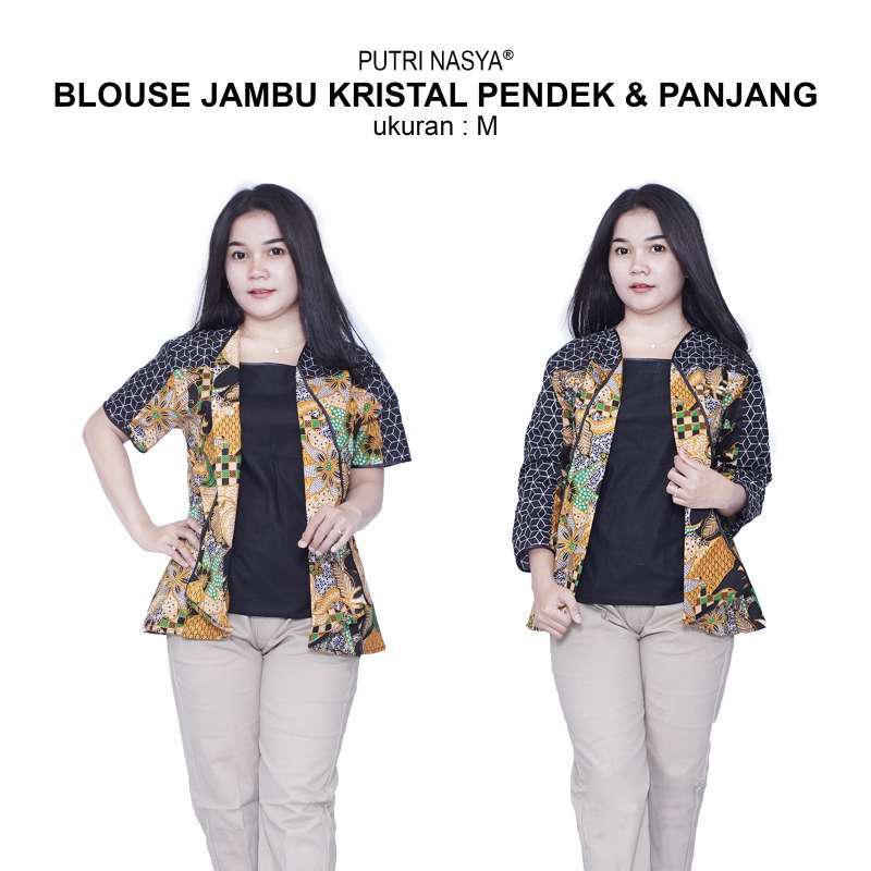 Promo Atasan Batik Blouse Big Size Wanita Lengkap S M L Xl 2l 3l 4l 5l