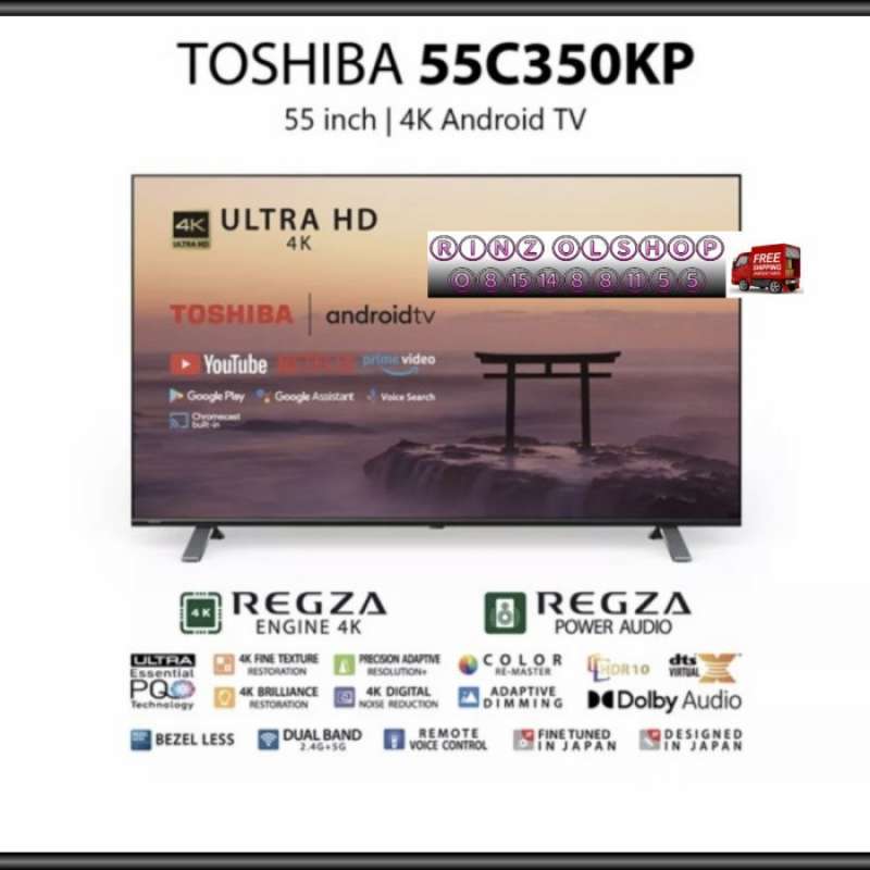 Promo Led Tv Toshiba 55C350Kp Android Smart Tv Uhd 4K Hdr 55 Inch 55C350 Diskon 1% di Seller ...