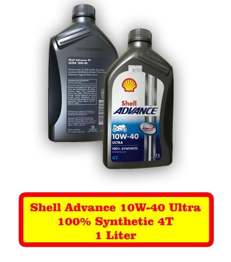 Promo Oli Motor Shell 10w - 40 Advance Ultra 4T 1 liter - 67223 ...