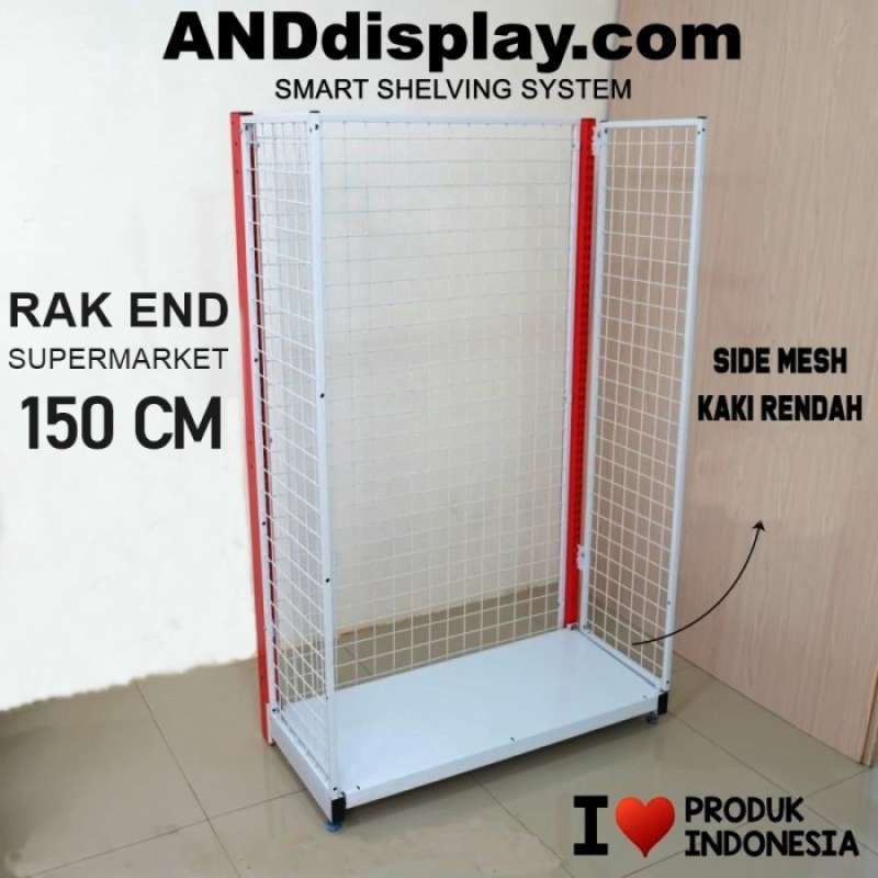 Promo RAK END SUPERMARKET 150 CM KAKI RENDAH - GONDOLA RAK MINIMARKET ...