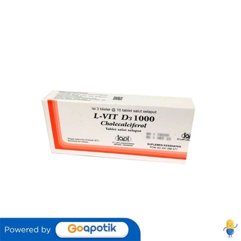 Jual L-vit D3 1000 Box 30 Kaplet Di Seller Apotek Alexa Farma - Pasar ...