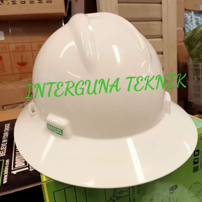 Promo HELM MSA FULLBRIM + FASTRACK SAFETY PROYEK MSA PUTIH ORIGINAL USA ...