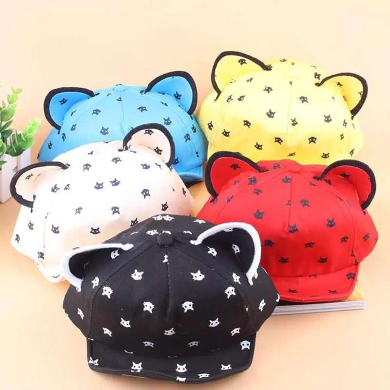 Jual Topi Anak Model Telinga Kucing Cat Ear Hat Baseball Cap - Khaki 1 ...