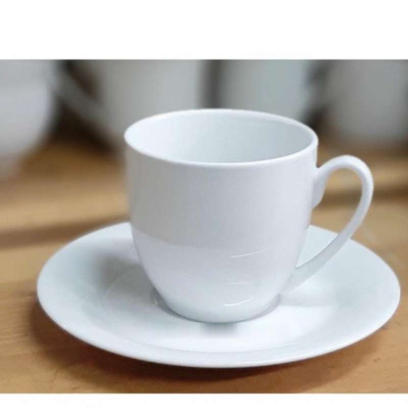 Jual Cangkir Kopitiam Putih Polos 180 Ml (6 Set) di Seller Janaka Store ...