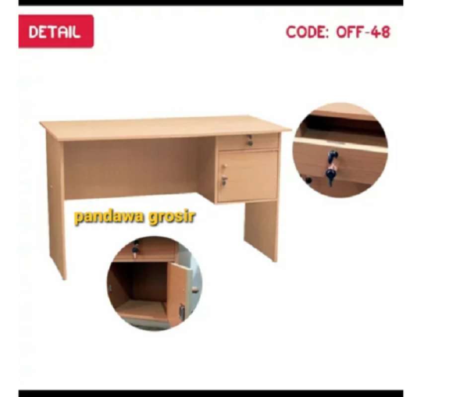 Promo Meja Kantor Meja Kerja Meja Tulis Stengah Biro Big Panel Mtb 102 ...