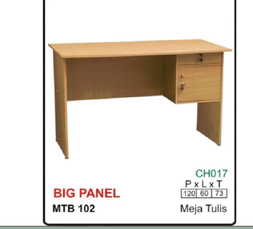 Promo Meja Kantor Meja Kerja Meja Tulis Stengah Biro Big Panel Mtb 102 ...