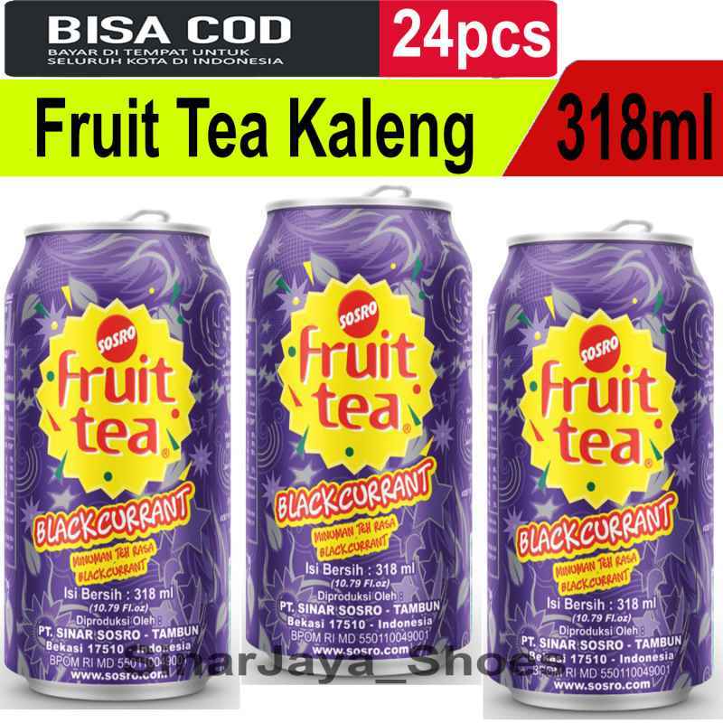 Jual Fruit Tea Sosro Blackcurrant Can 318 Ml Isi 24pcs Di Seller ...