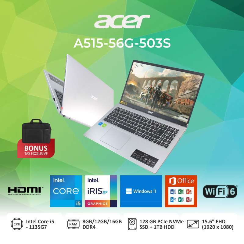 Promo Acer Aspire 5 Slim A515 56g 503s Core I5-1135g7 8gb 128gb Ssd + 1tb Hdd Nvidia Mx350 15 ...