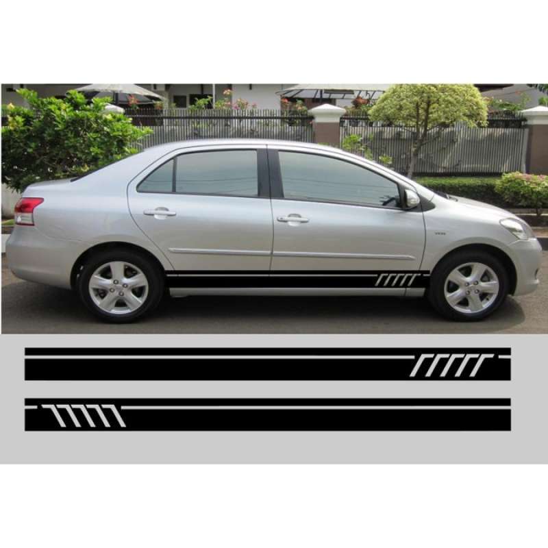 Jual Stiker Body Samping Mobil Keren Cutting Sticker Striping - Hitam ...