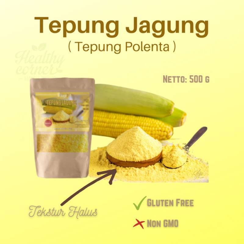 Jual Mugo - Tepung Jagung Polenta Corn Meal Halus Gluten Free Non GMO ...