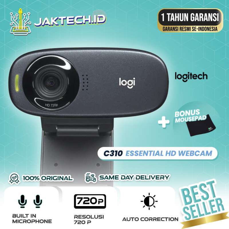 Promo LOGITECH WEBCAM C310 HD - BLACK Diskon 37% di Seller Indo-Tekno - Ancol, Kota Jakarta ...