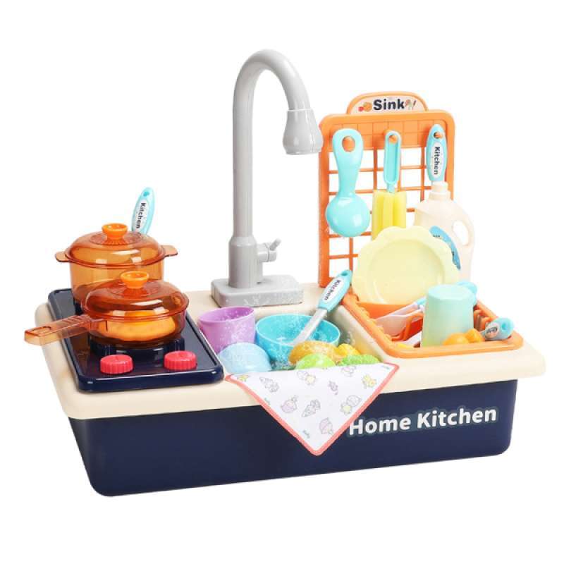 Promo Kitchen Sink Toys Heat Electric Dishwasher Toy with Running Water ...