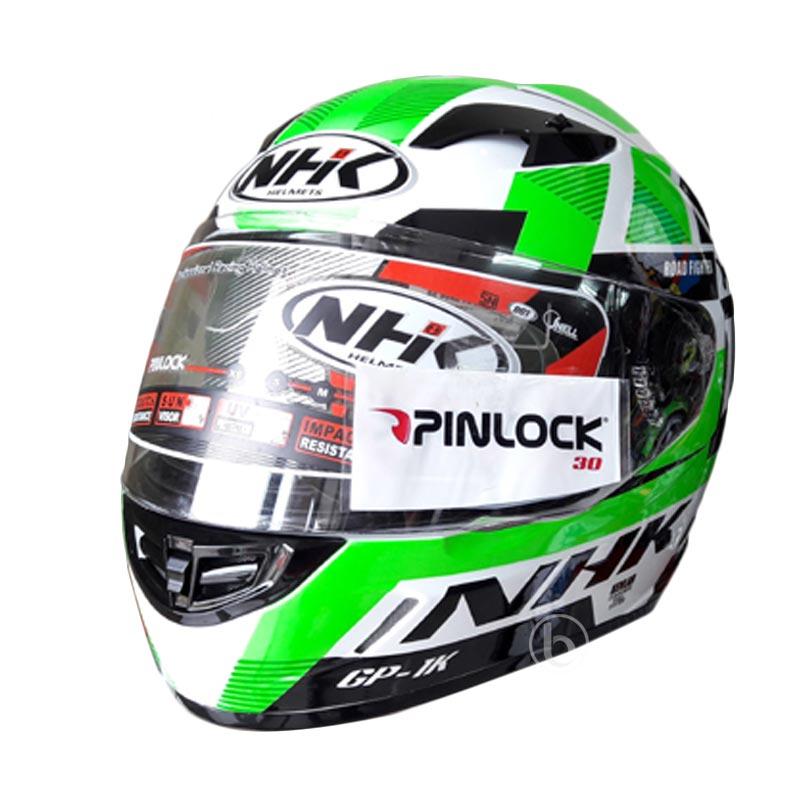 Jual Nhk Gp 1000 Ultra Xvision Helm Full Face - White Green - M Di ...
