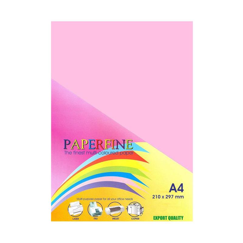 Jual Paperfine Kertas HVS Warna A4 Pink [500 Lembar] di Seller The ...